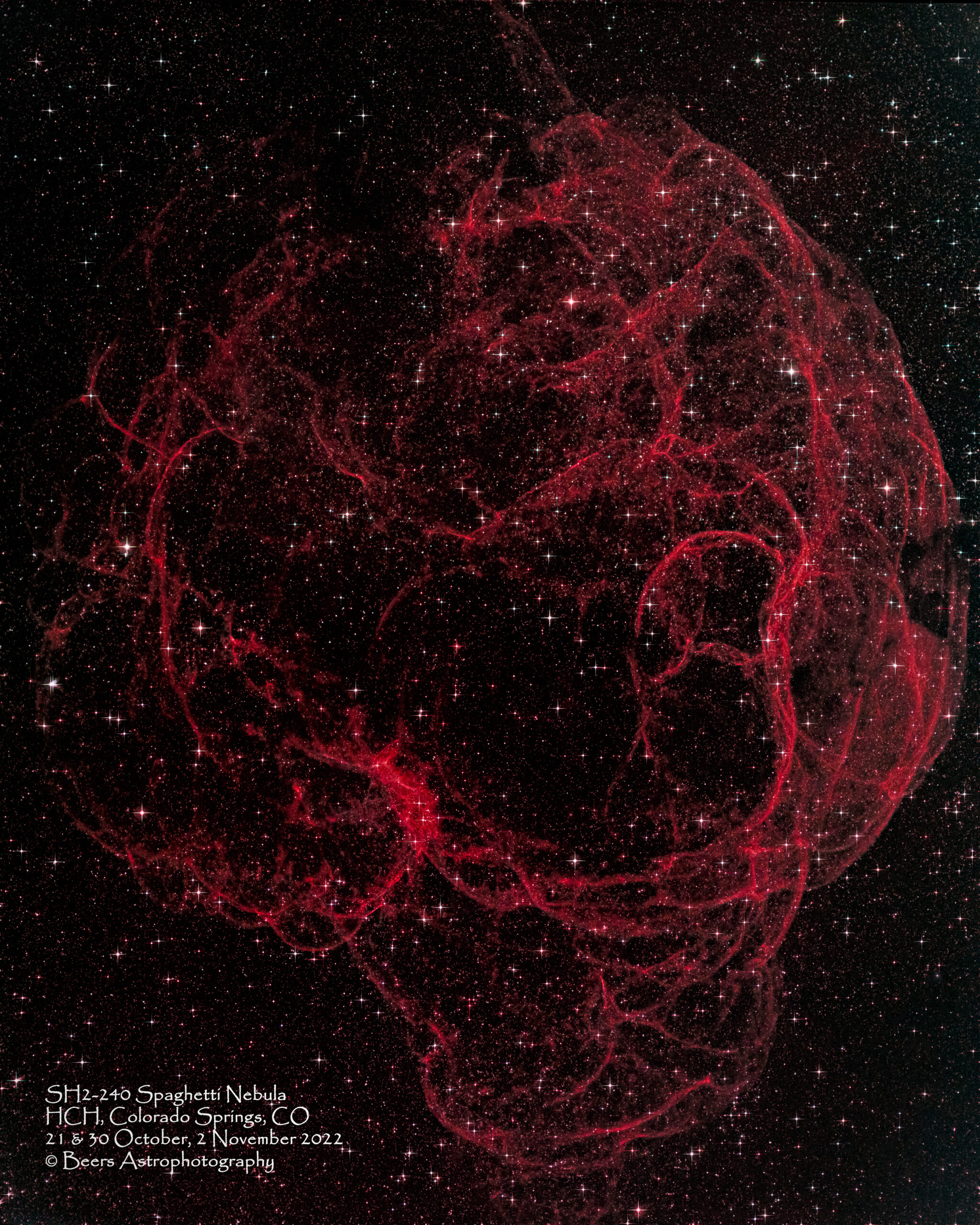 SH2-240 Spaghetti Nebula - Beers Astrophotography