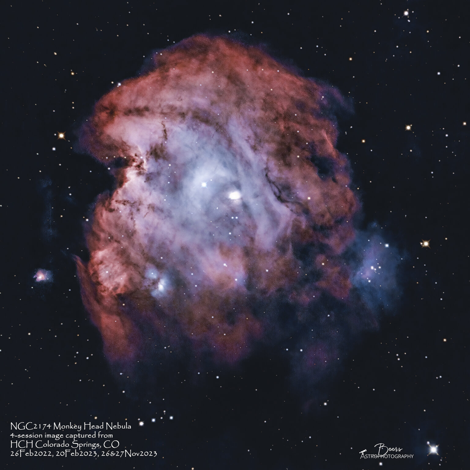 NGC2174 Monkey Head Nebula - Beers Astrophotography