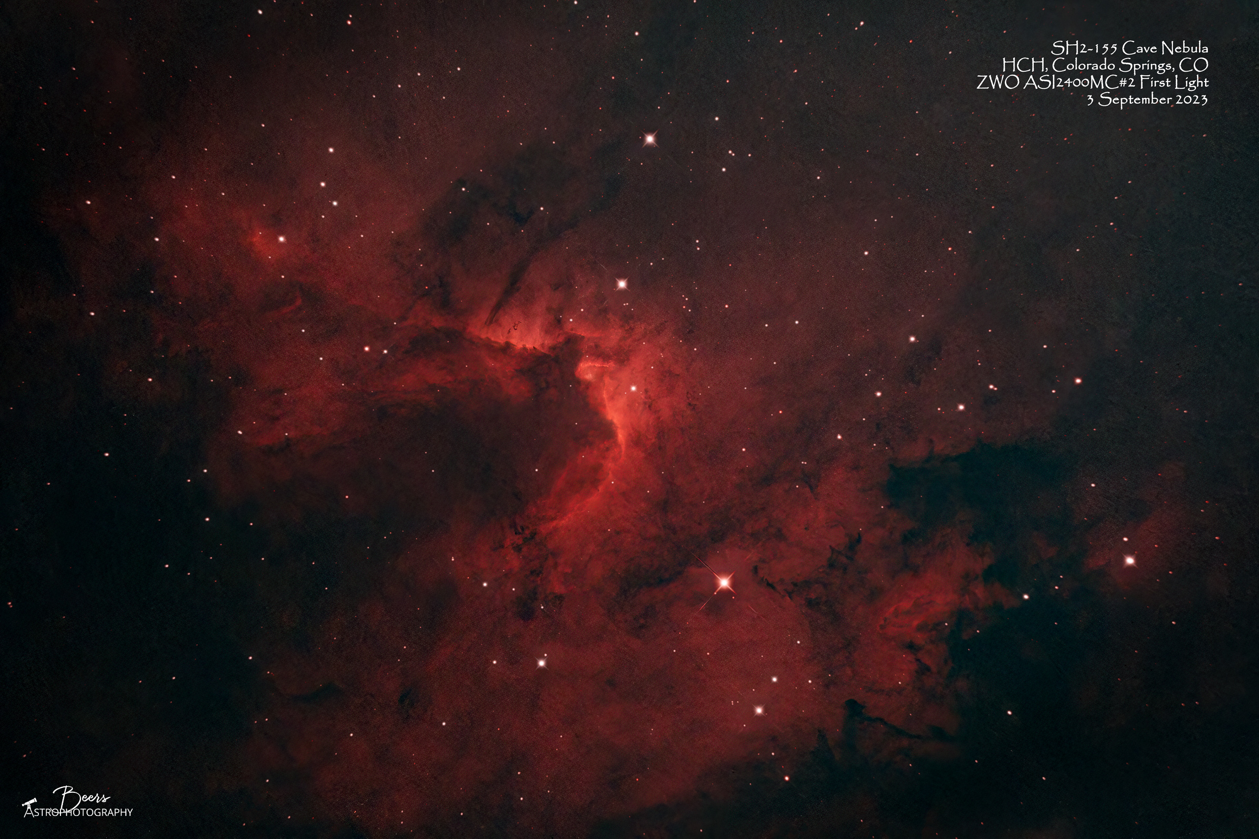 SH2-155 Cave Nebula - Beers Astrophotography
