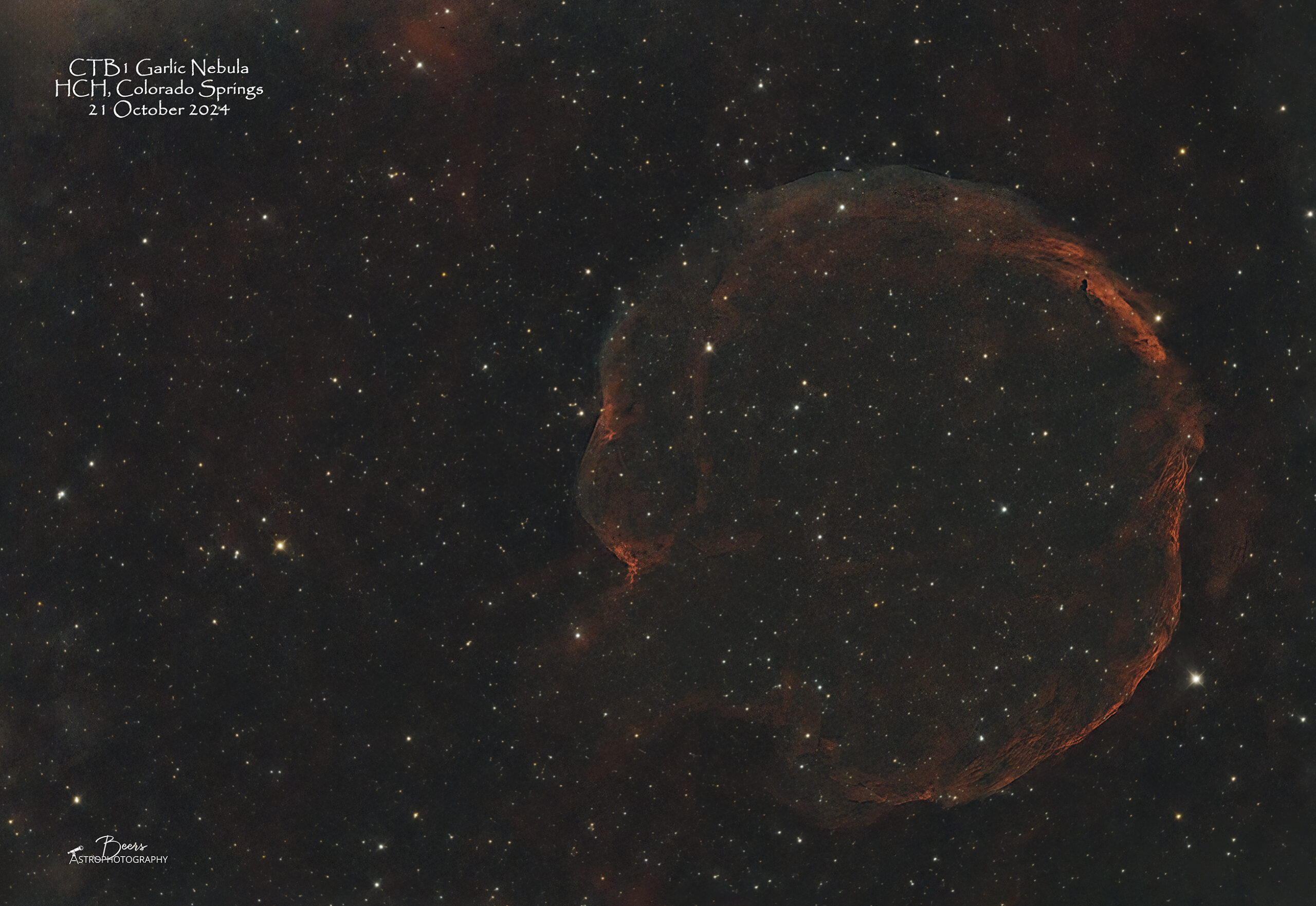 CTB1 Garlic Nebula - Beers Astrophotography