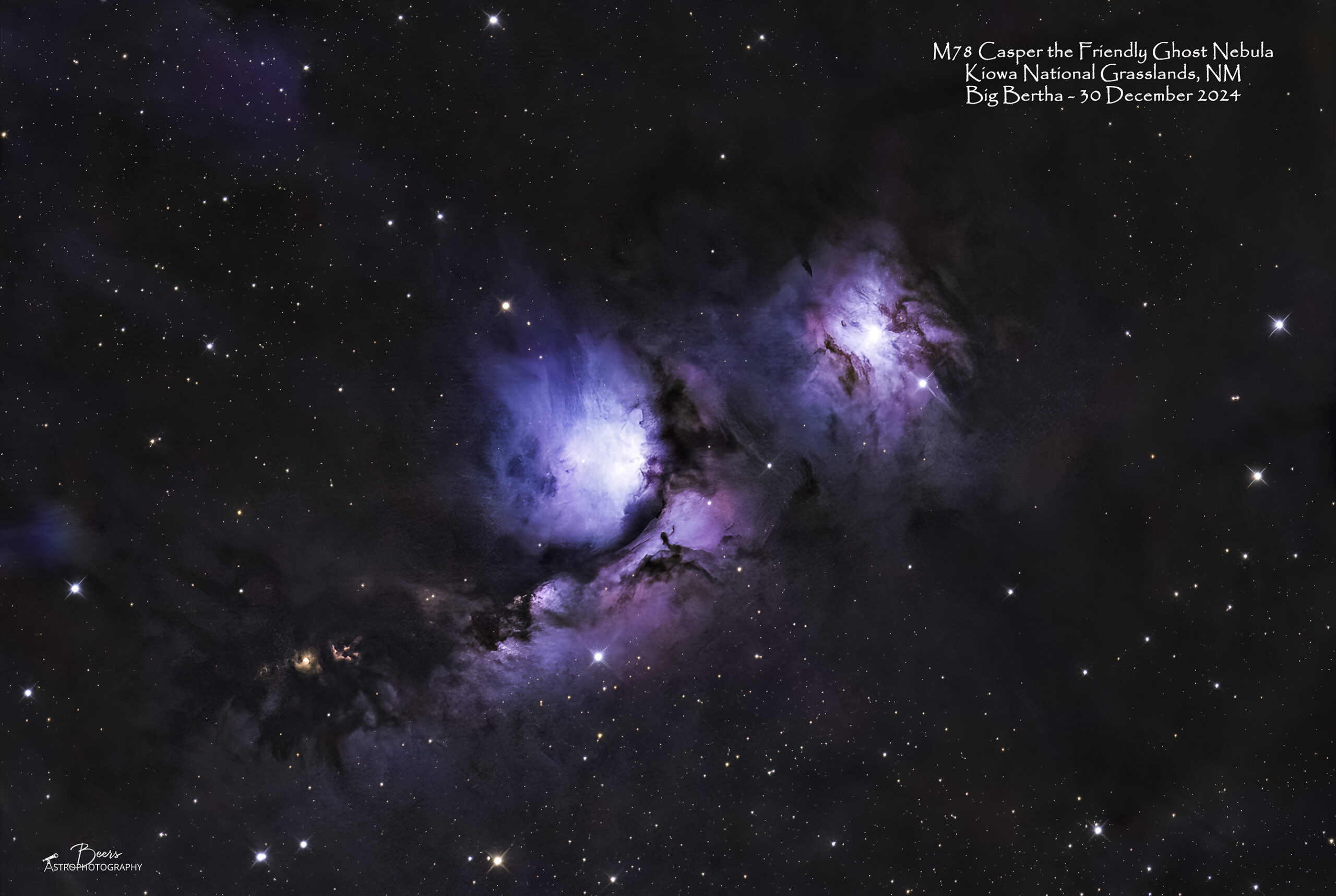 M78 Casper the Friendly Ghost Nebula - Beers Astrophotography
