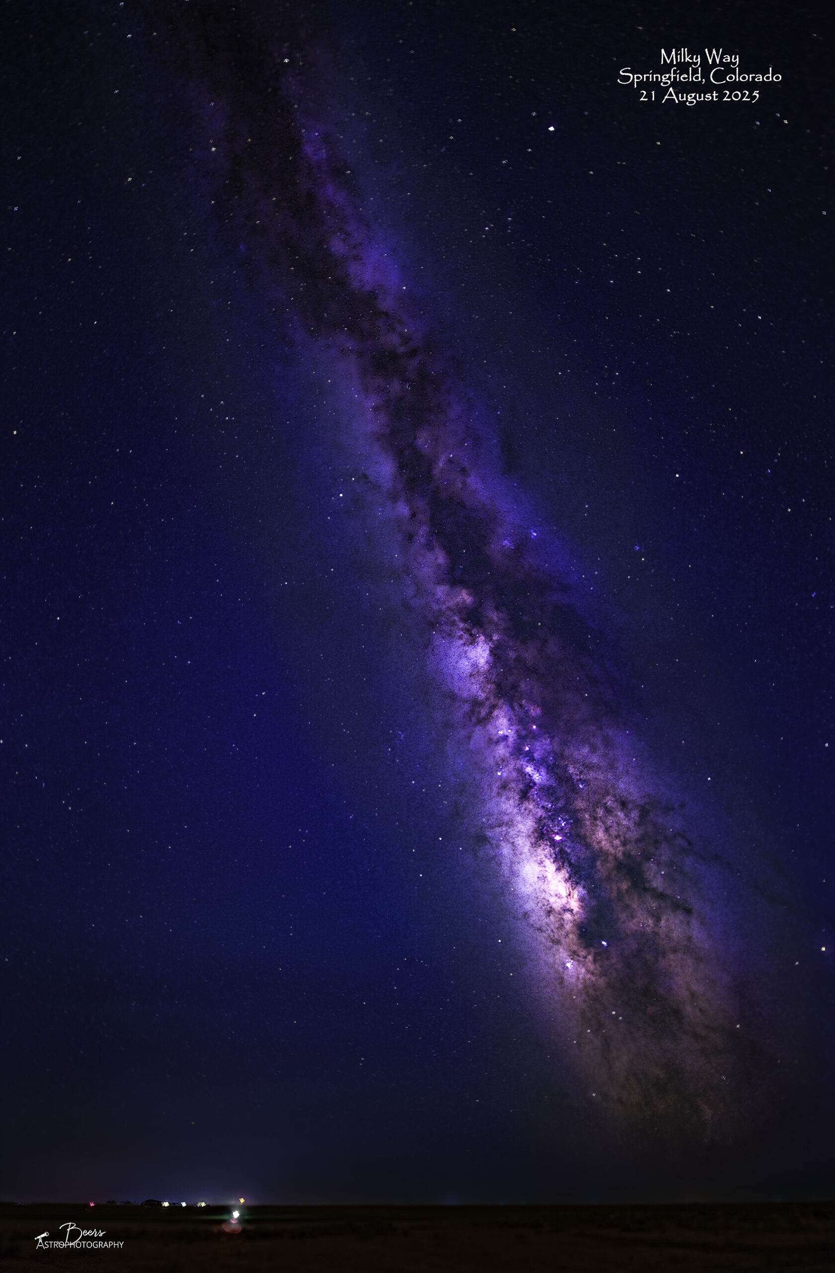 Milky Way over Springfield, Colorado - Beers Astrophotography
