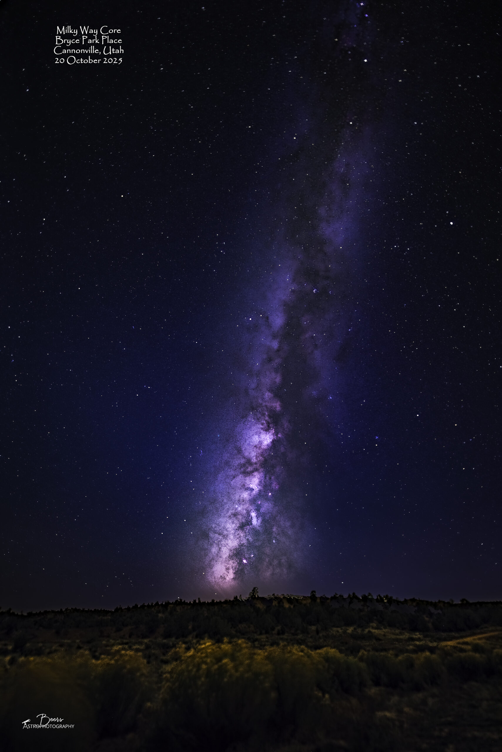 Milky Way over Bryce Park Place - Beers Astrophotography